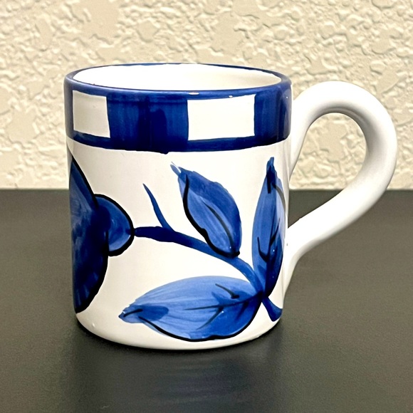 M Made In Italy | Dining | Blue White 2 Oz Coffee Mugs Made In Italy ...